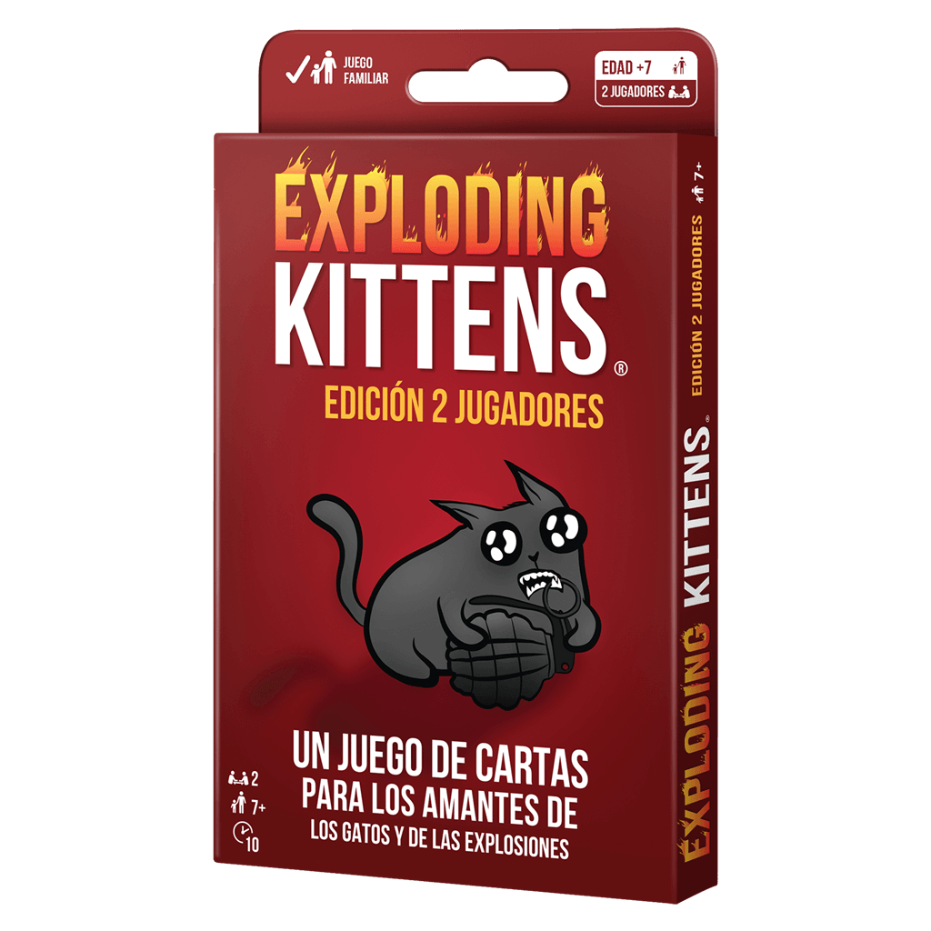 Exploding Kittens Edición 2 jugadores - Juego de mesa - Asmodee - Desd ...
